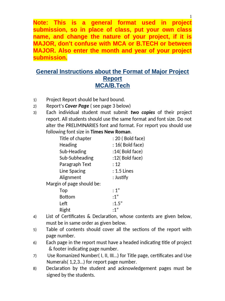 MCA & BTECH Major Project Report | PDF | Computing | Publishing