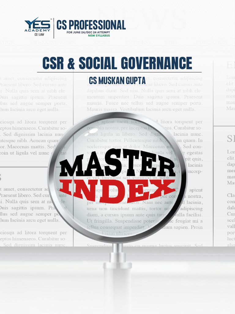 CSR Master Index-June 24dec 24-CS Muskan Gupta - Yes Academy | PDF ...
