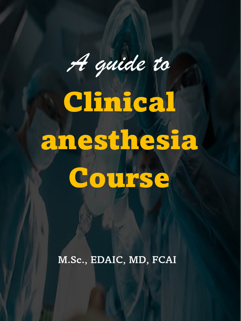 Clinical Anesthesia Course | PDF | Anesthesia | Sepsis