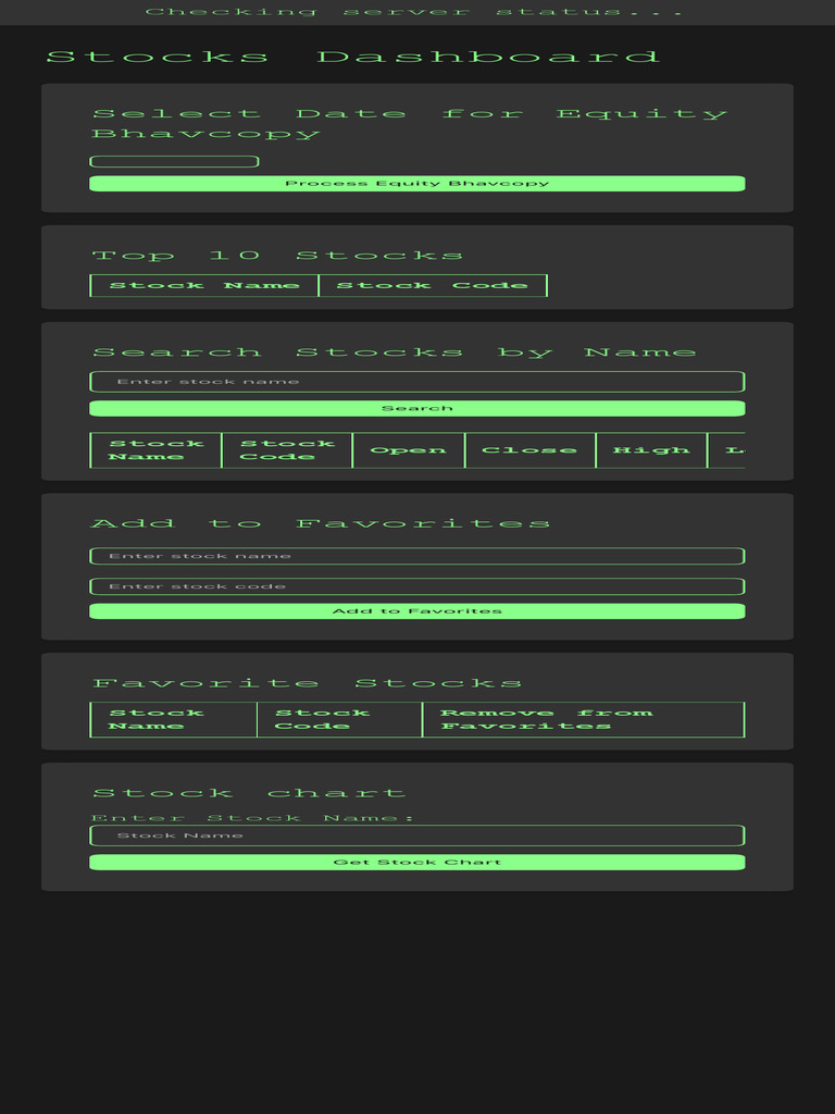 Stocks Dashboard | PDF