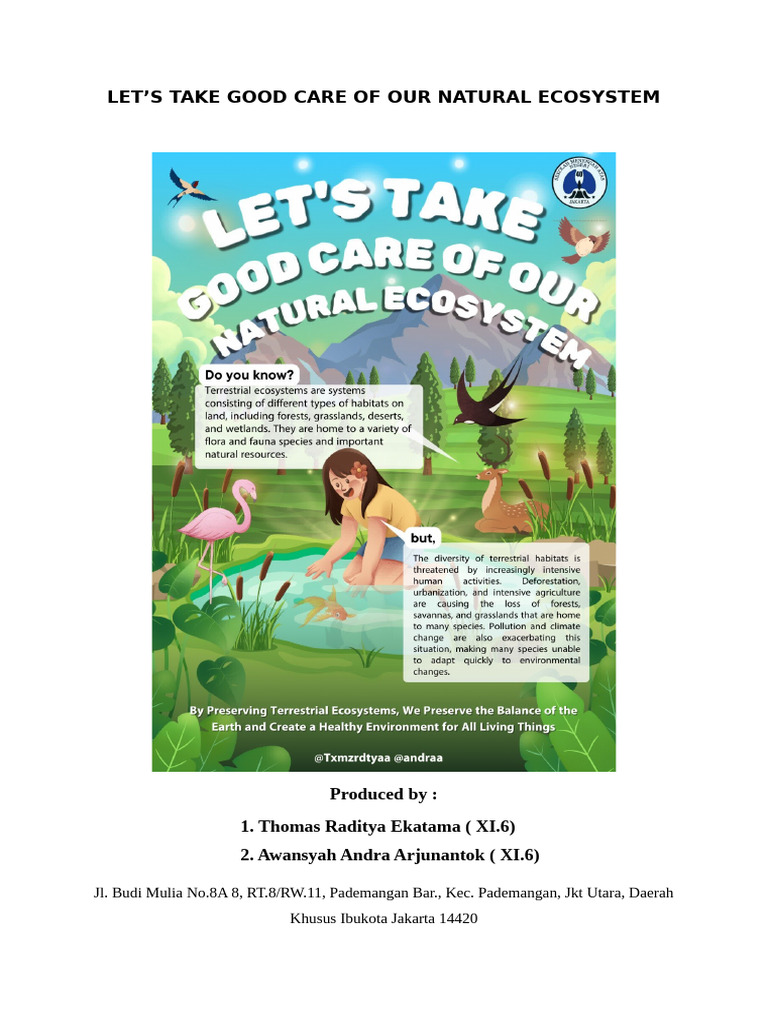 Kliping Tugas Bahasa Inggris (lets protect of ecosystem) | PDF | Amazon Rainforest | Deforestation