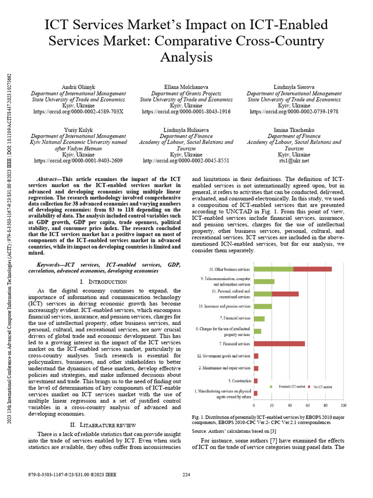 ICT Services Markets Impact On ICT-Enabled Services Market Comparative ...
