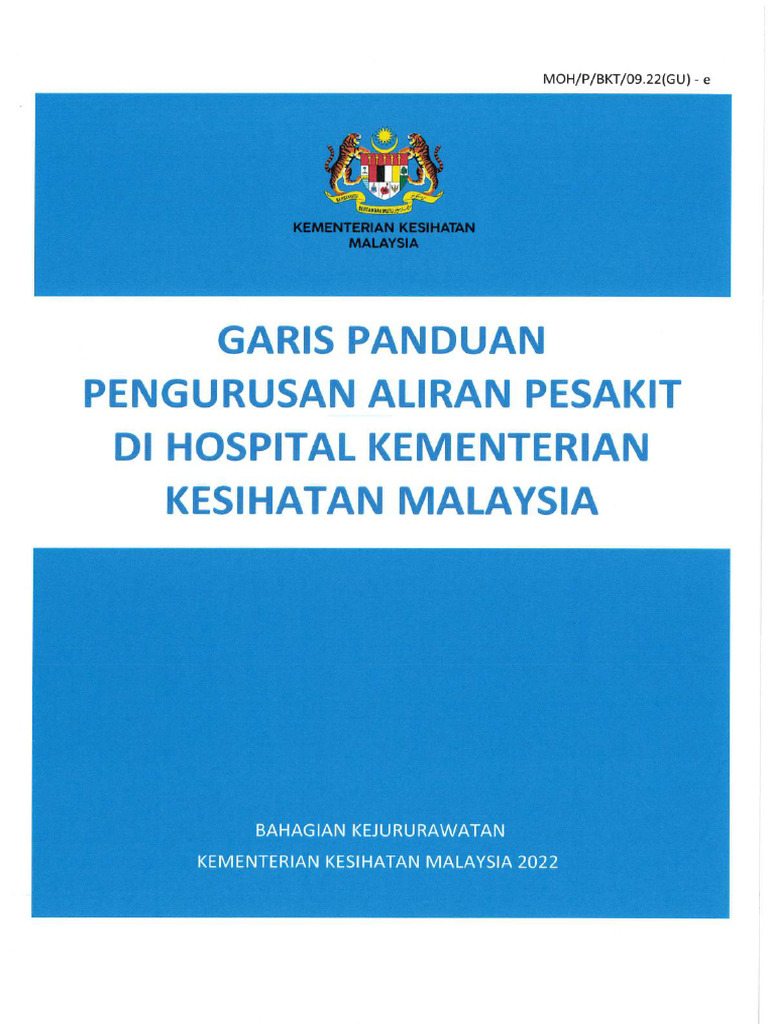 Garis Panduan Pengurusan Aliran Pesakit Di Hospital Kementerian ...