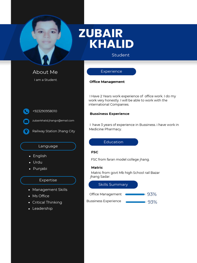 Black Modern Professional Resume | PDF