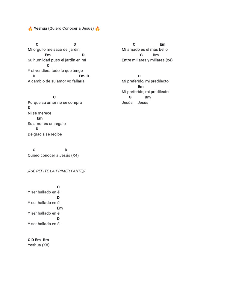 Yeshua (Quiero Conocer A Jesus) Alessandro Vilas Boas - Letra y Acordes ...