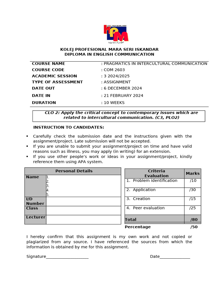 Final Project Pragmatics Com2603 | PDF | Learning | Cognition
