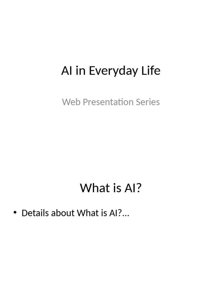 AI in Everyday Life | PDF