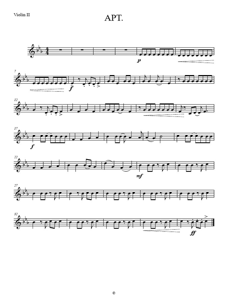 APT String Quintet - Violín II | PDF