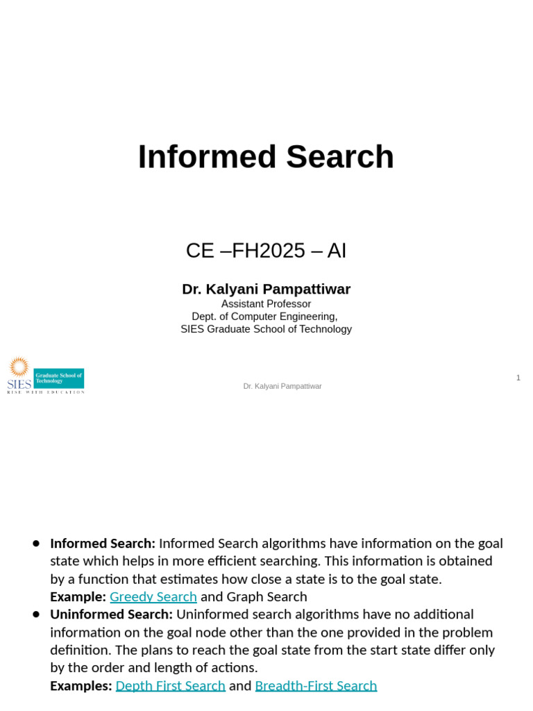 Chapter 3 Informed Search | PDF | Computer Programming | Combinatorics