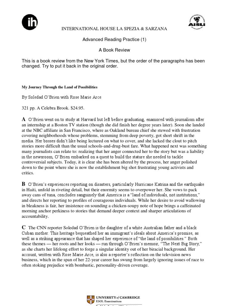 Advanced Reading Practice 1 | PDF | Entertainment (General)