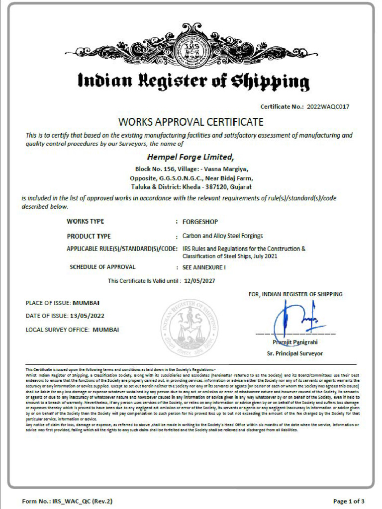 IRS Certificate | PDF