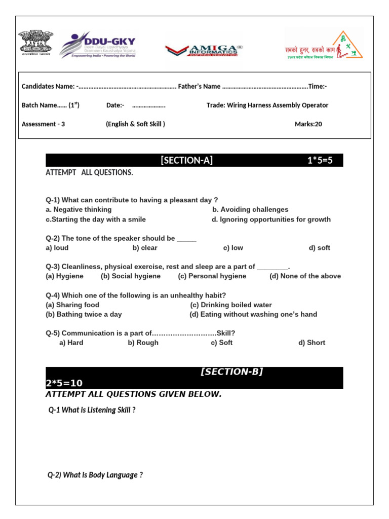 Soft Skill Paper-3 | PDF