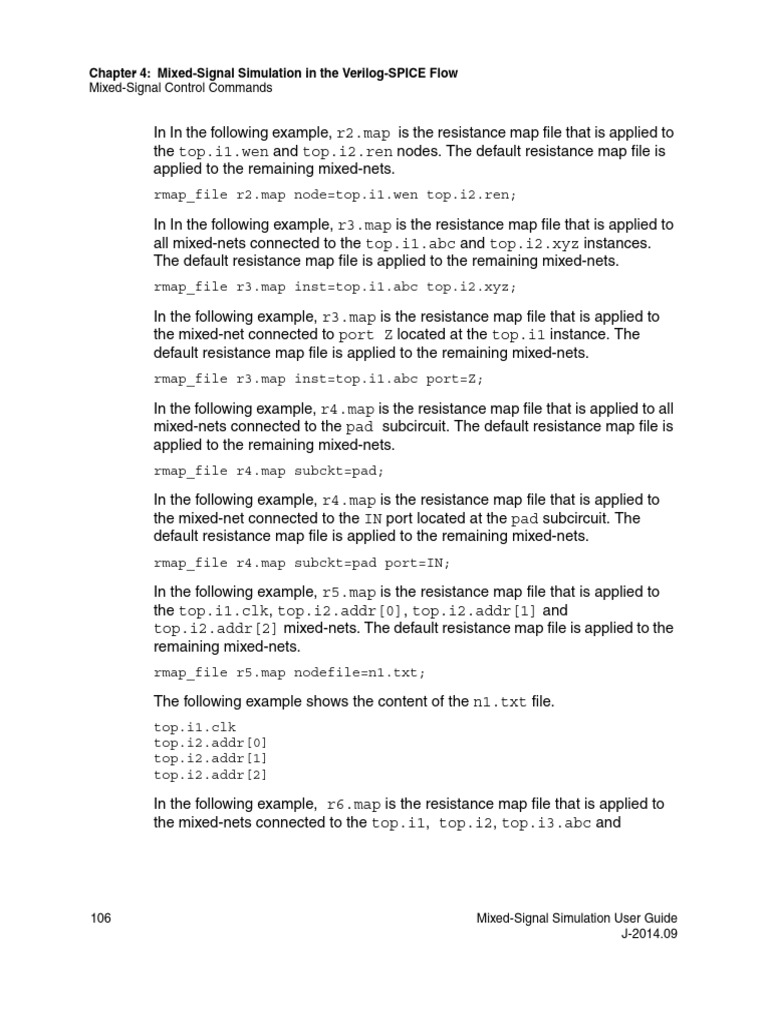 Mixed-Signal Simulation Commands Guide | PDF
