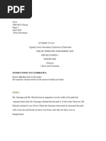 Senior One Physics Paper 1 2025 | PDF