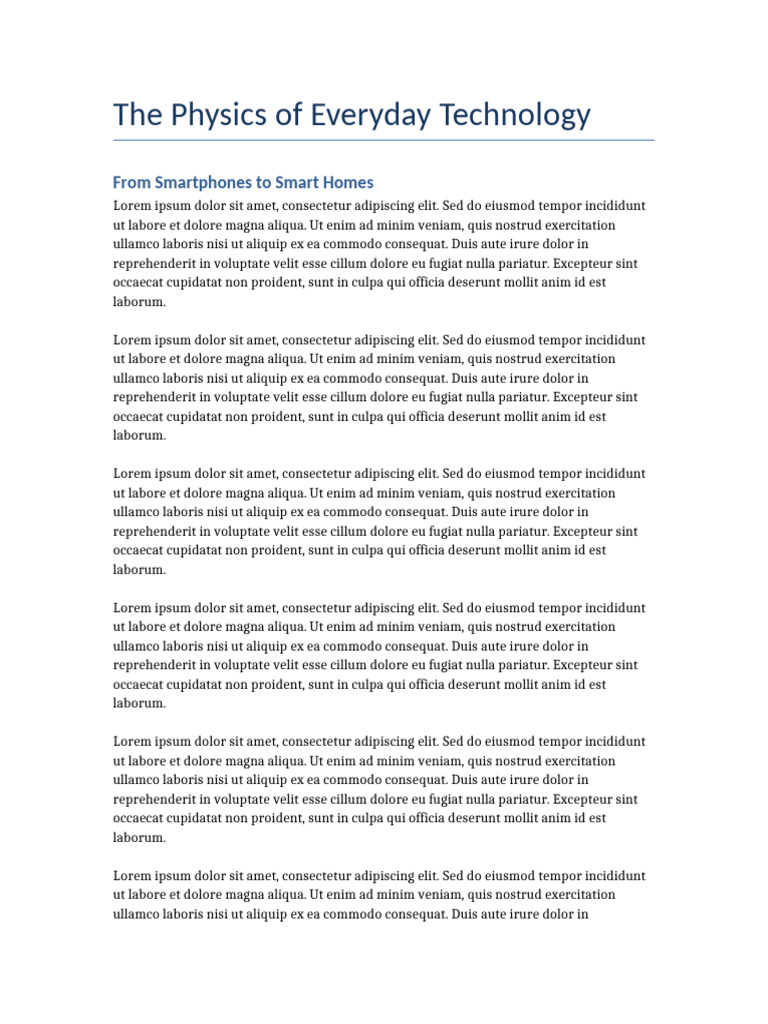 The Physics of Everyday Technology | PDF