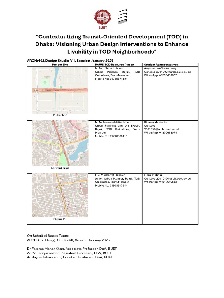 Enhancing Livability in Dhaka TODs | PDF