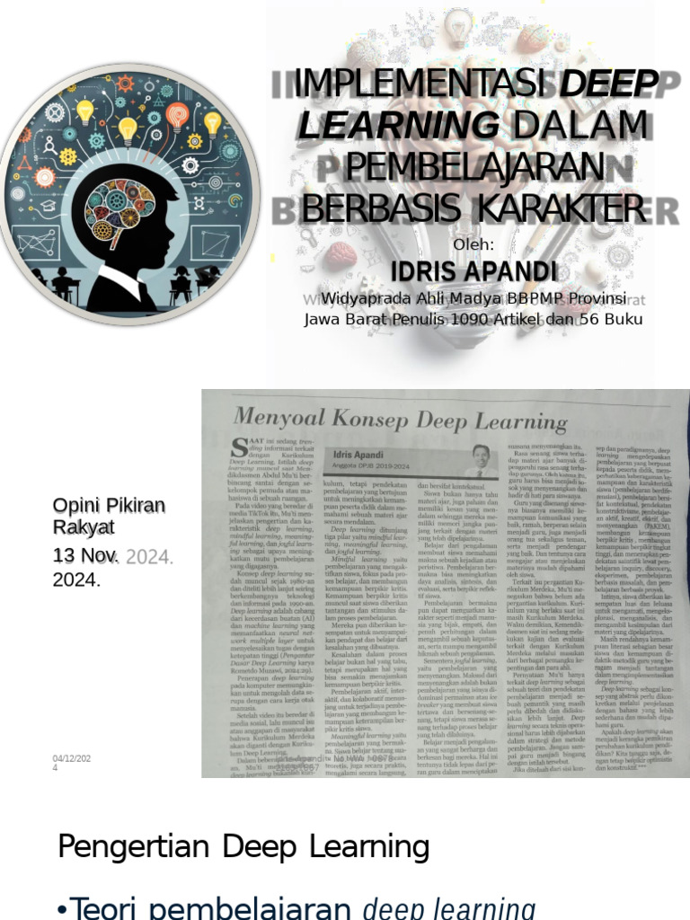 Implementasi Deep Learning dalam Pendidikan | PDF