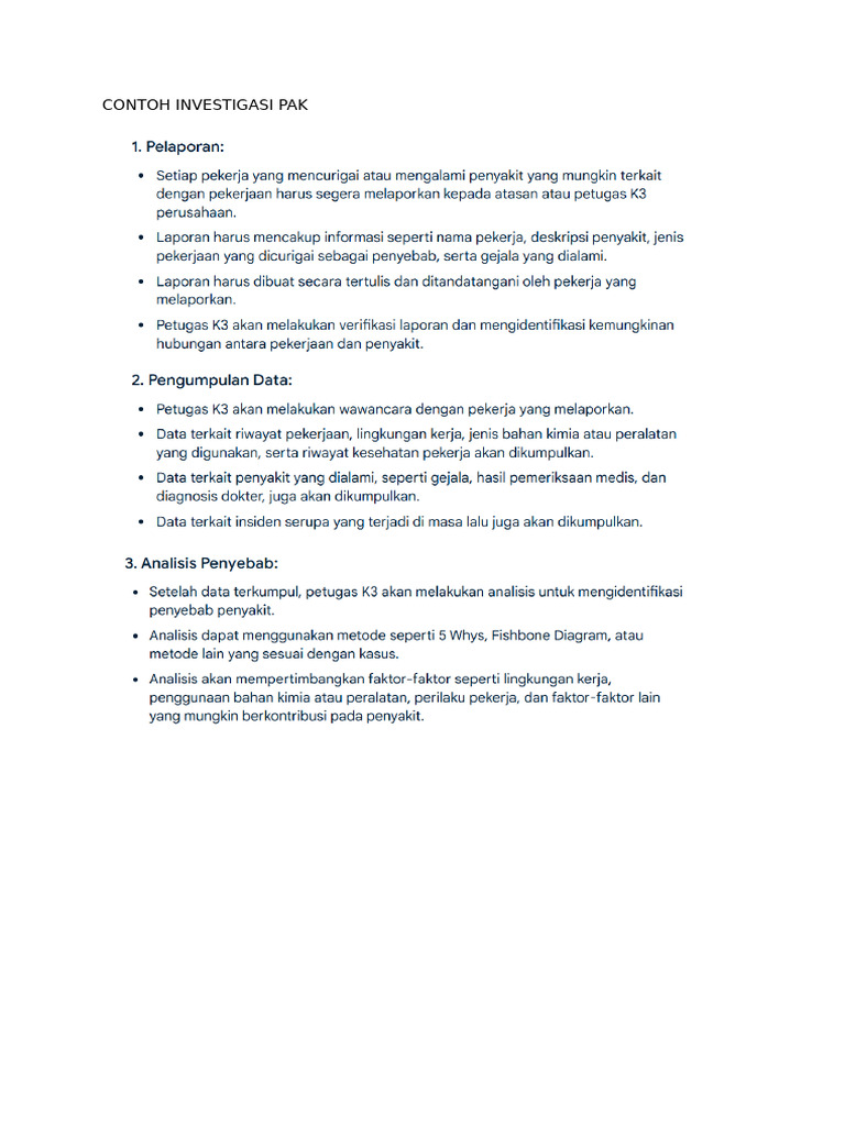 Contoh dokumen PAK | PDF