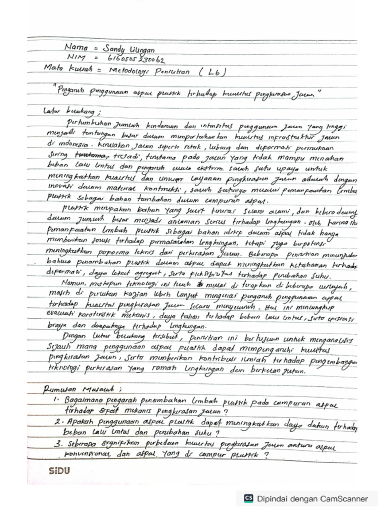 Metode Penilitian (L6) | PDF