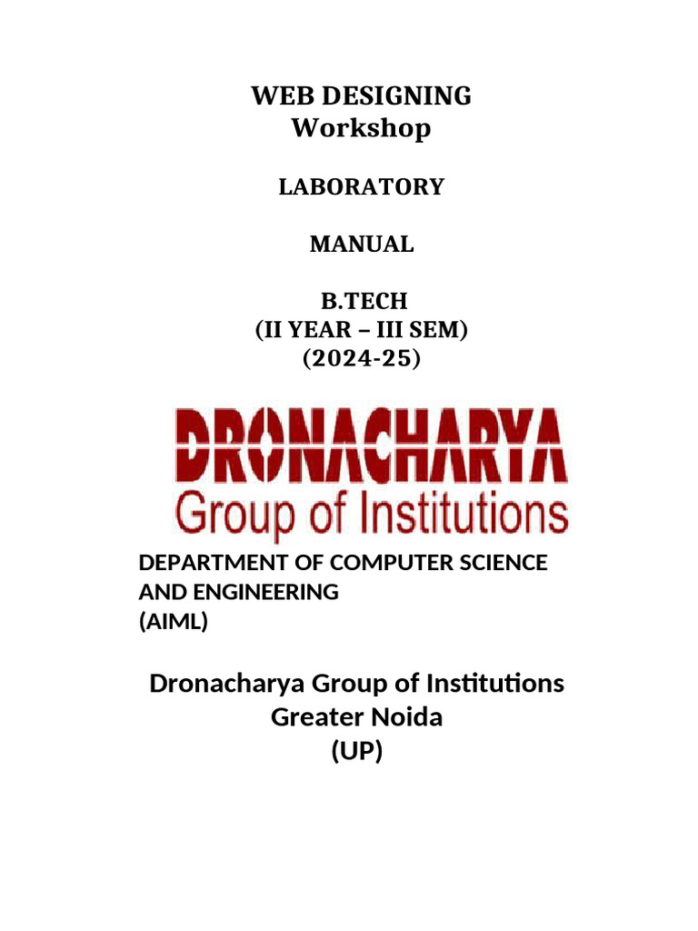 WD Lab Manual | PDF | World Wide Web | Internet & Web