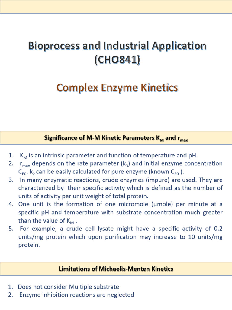 BIA (CHO841) - Complex Enzyme Kinetics | PDF | Enzyme Inhibitor | Enzyme Kinetics