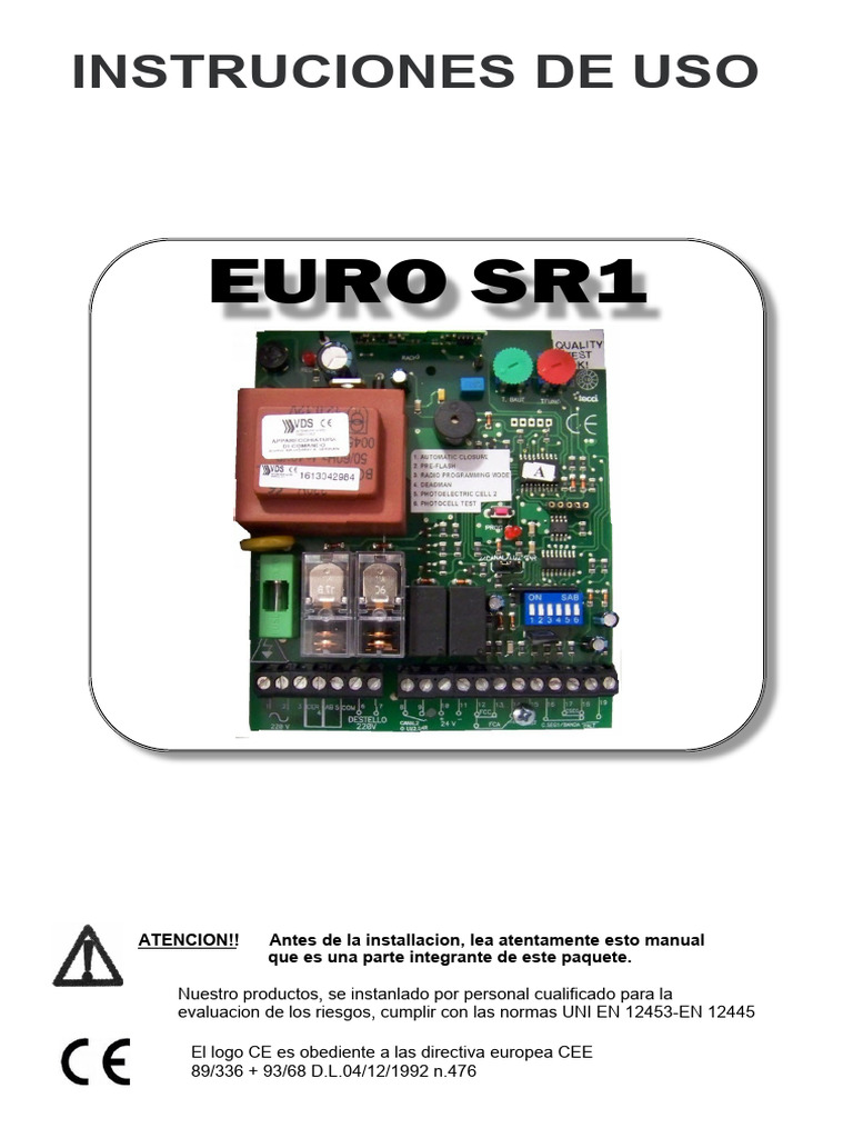 Manual SR1 Es Rev1 | PDF