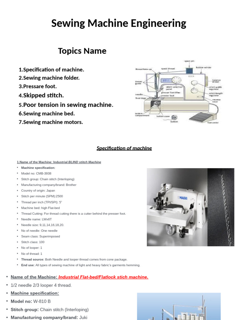 Sewing Machine Engineering | PDF | Sewing Machine | Seam (Sewing)