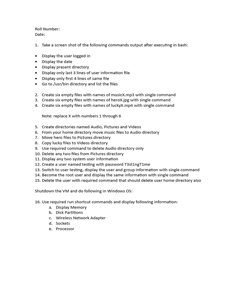 Bash-Battle Questions | PDF