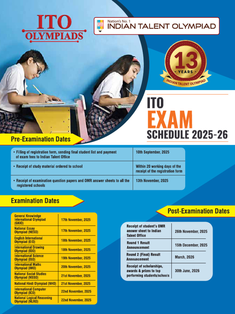 Exam Schedule 2025-26 | PDF