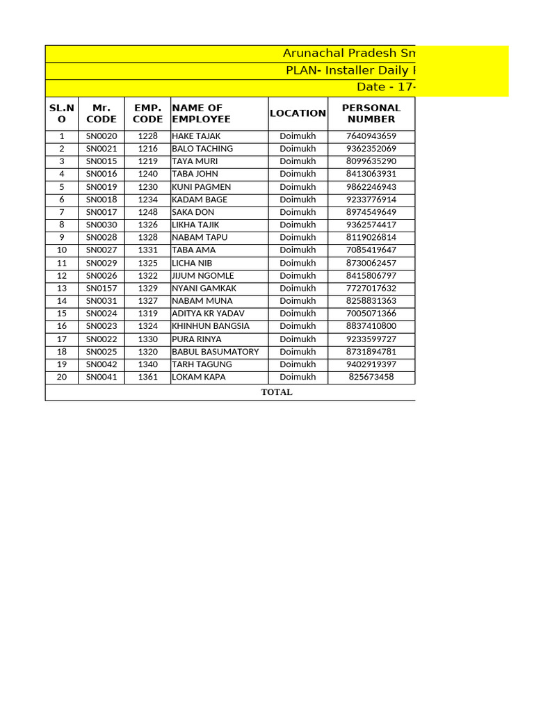 PLAN - Installer Daily Performance Report - 17!04!2025 | PDF