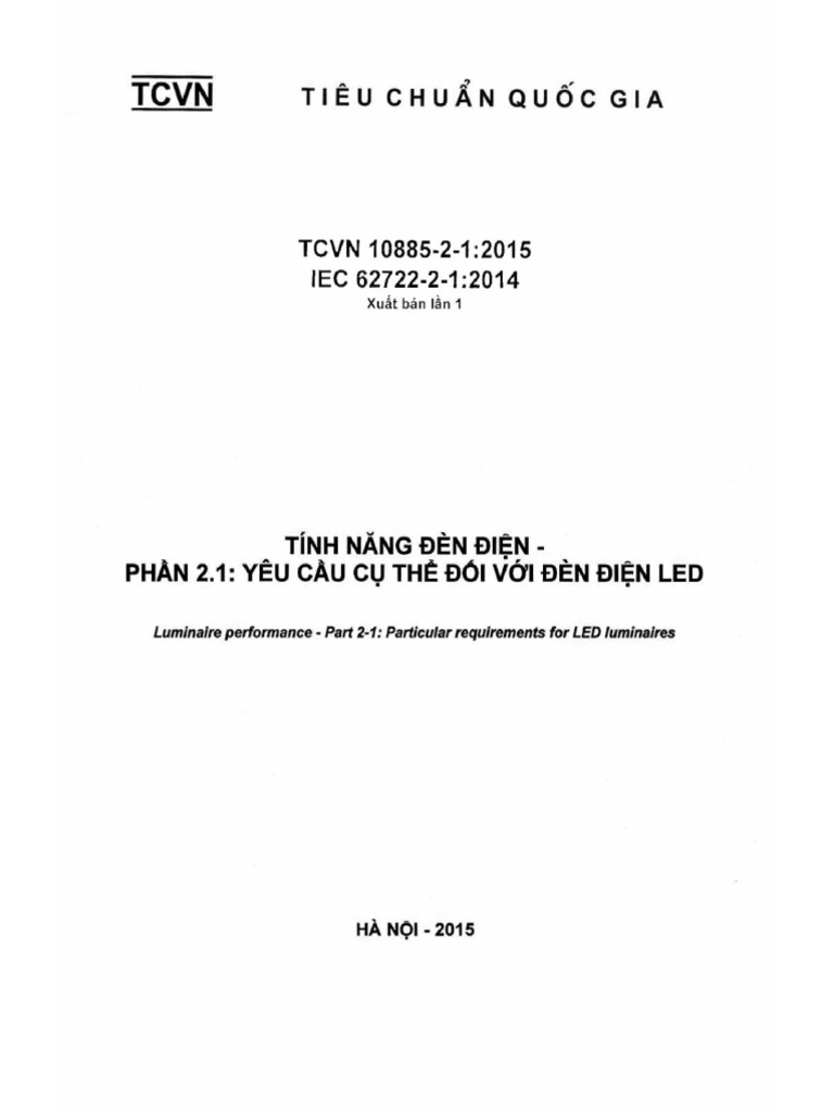 TCVN 10885-2-1 - 2015 - IEC 62722-2-1 - 2014 Phần 2 1 yêu cầu cụ thể ...