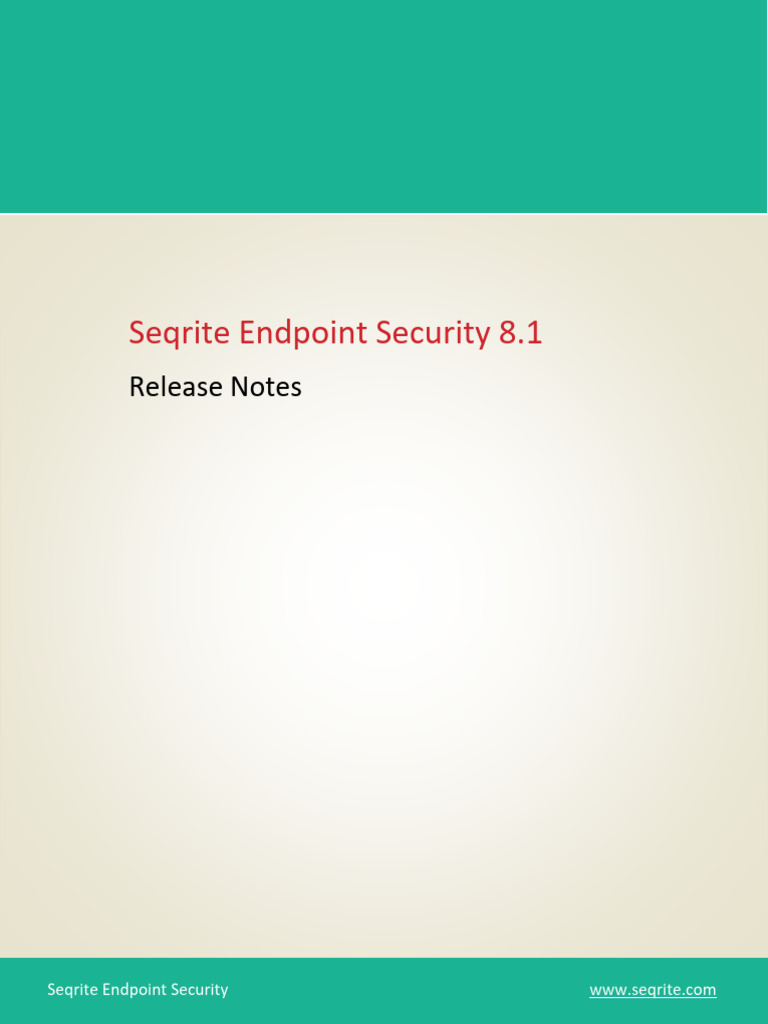 Seqrite Endpoint Security 8.1 Overview | PDF | Malware | Microsoft Windows