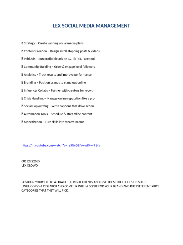 Social Media Management | PDF