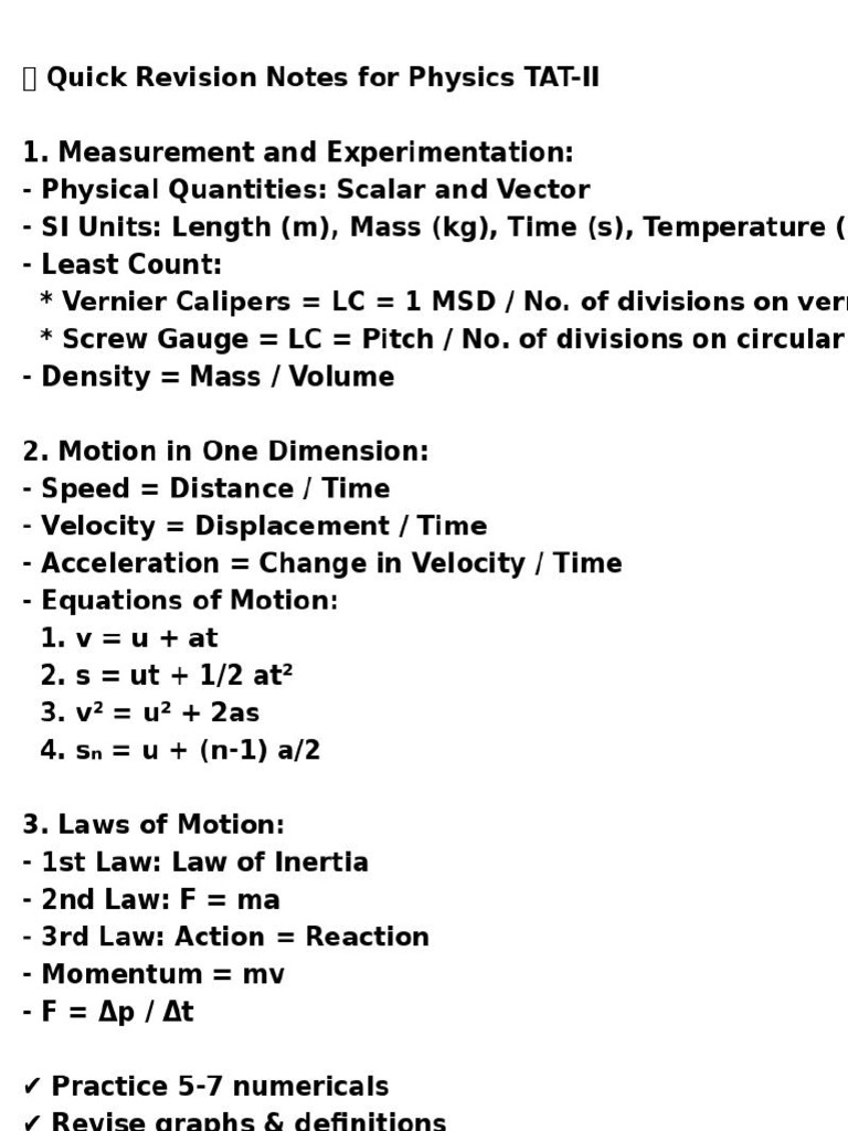 Physics_Quick_Revision | PDF