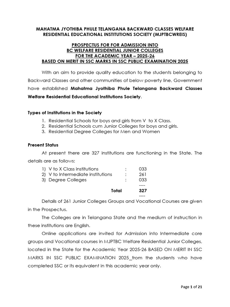 2526 tsmjrjc2025 Noti | PDF | Schools | Educational Stages