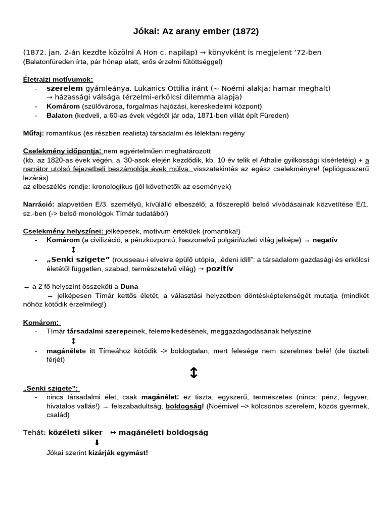 Jókai - Az Arany Ember | PDF