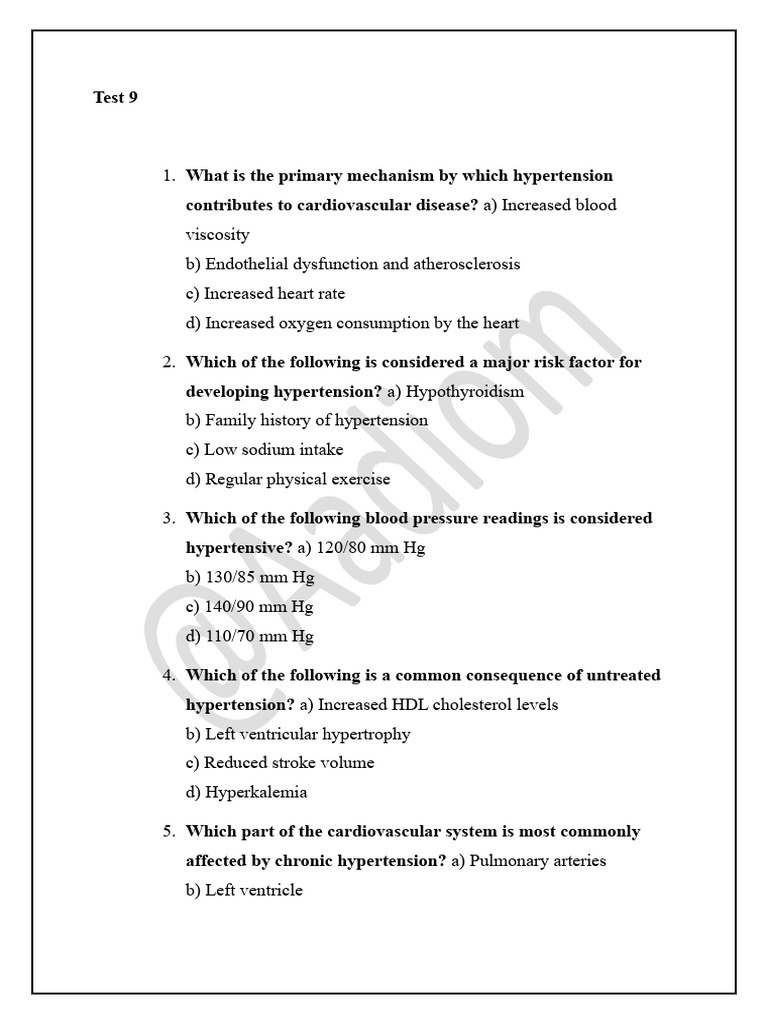 3 Introduction To Cardiovascular Diseases - 09 | PDF | Hypertension ...