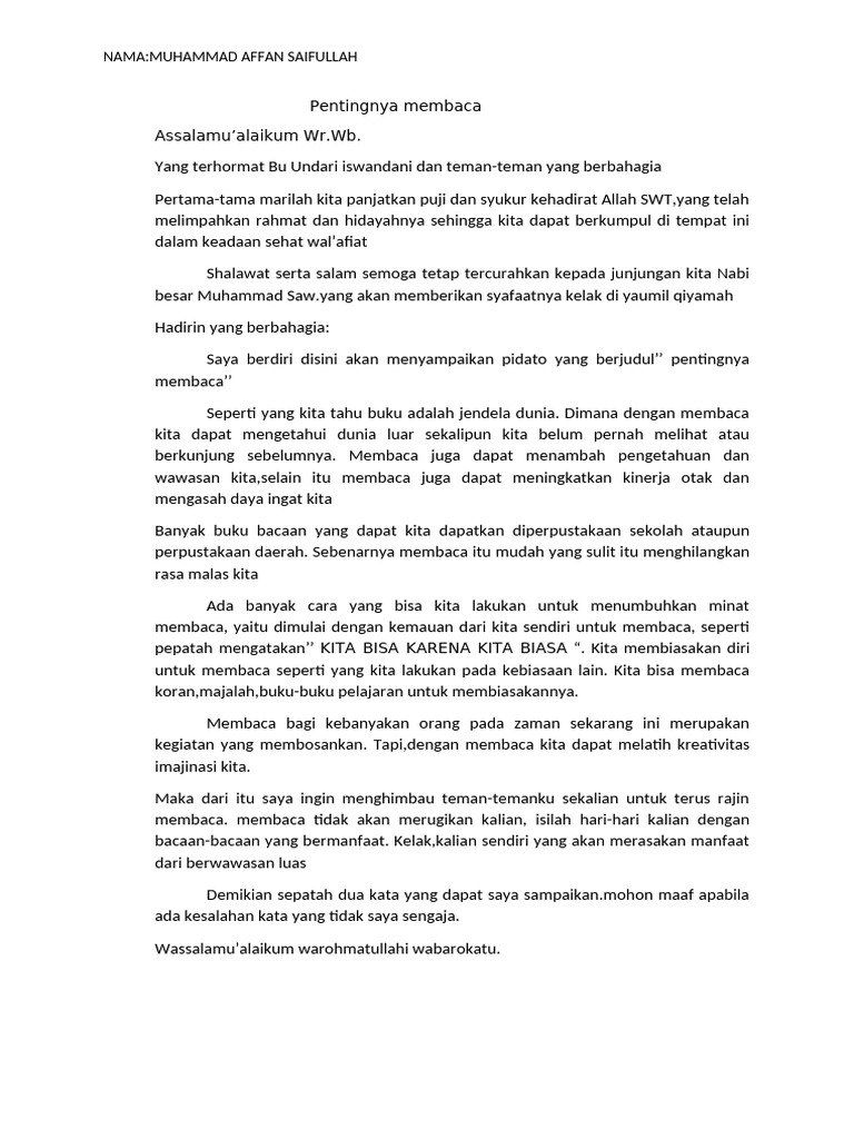 Pentingnya Membaca | PDF