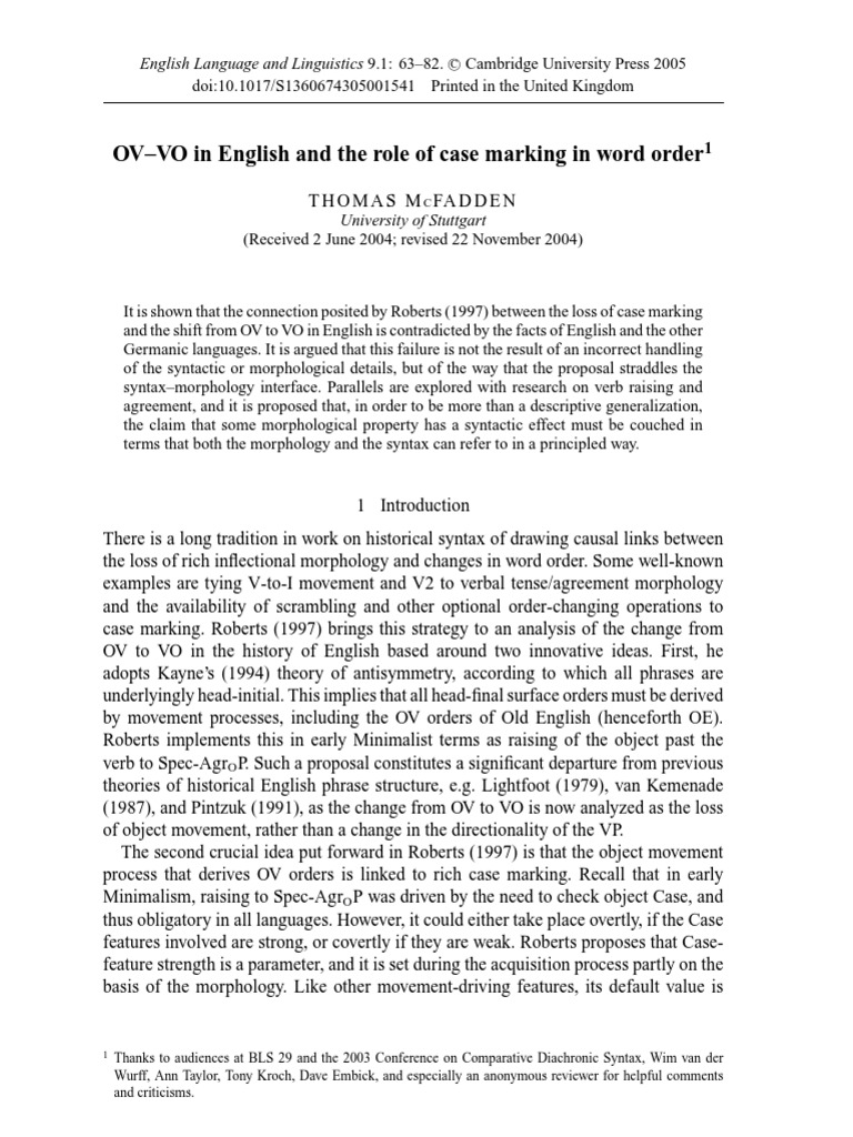 Case Marking | PDF | Morphology (Linguistics) | Syntax