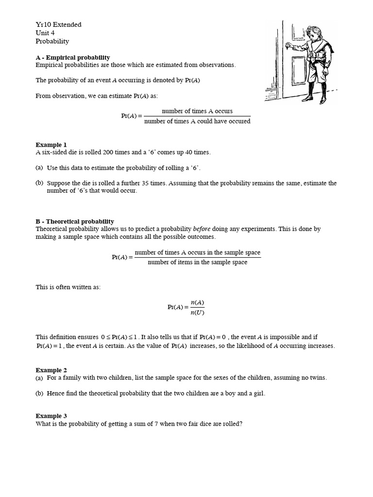 Probability Notes and Examples | PDF | Probability Theory | Mathematics