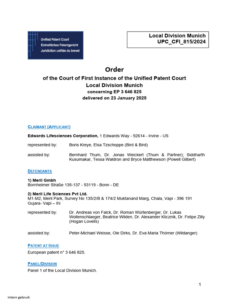 2025.01.12 Edwards V Meril R262A (LD Munich) | PDF | Justice | Crime ...