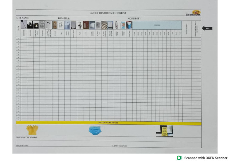 HK Checklist Monthly | PDF