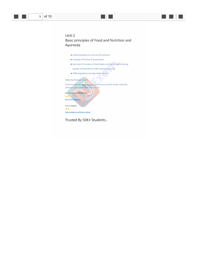 Microsoft Word - Document1 - Ayurveda and Nutrition Unit-2 Notes ...
