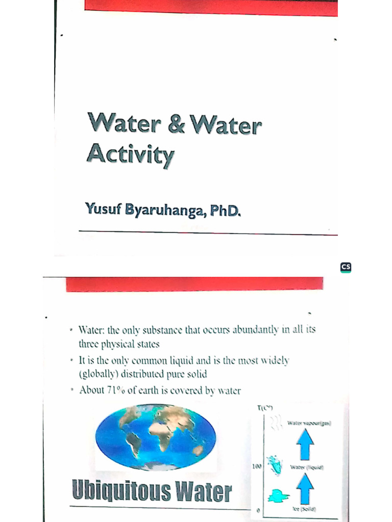 Water and Water Activity | PDF