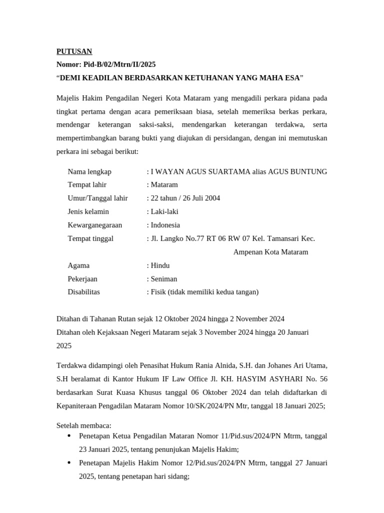 Tugas 4 PPB Surat Putusan Achmad Rifai | PDF