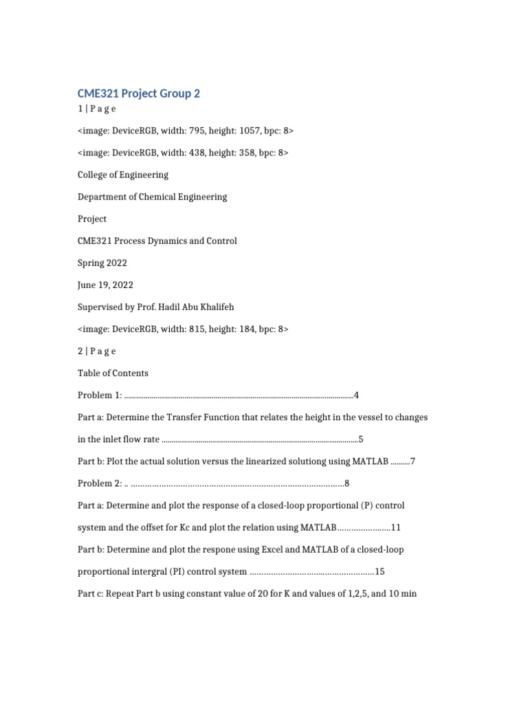 CME321 Project Group 2 With Equations | PDF | Applied Mathematics | Mechanics