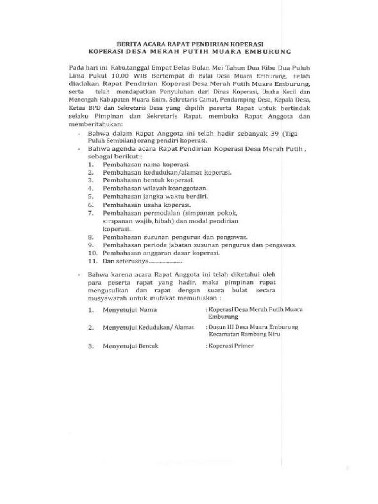 Contoh Ba Koperasi | PDF