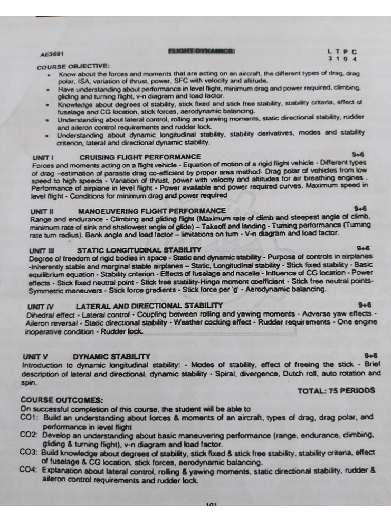 Flight Dynamics | PDF