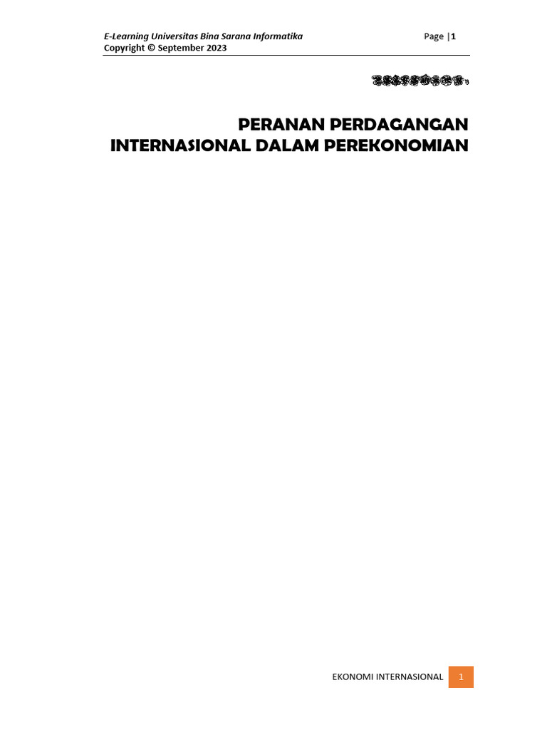 Modul Ekonomi Internasional - p13 | PDF