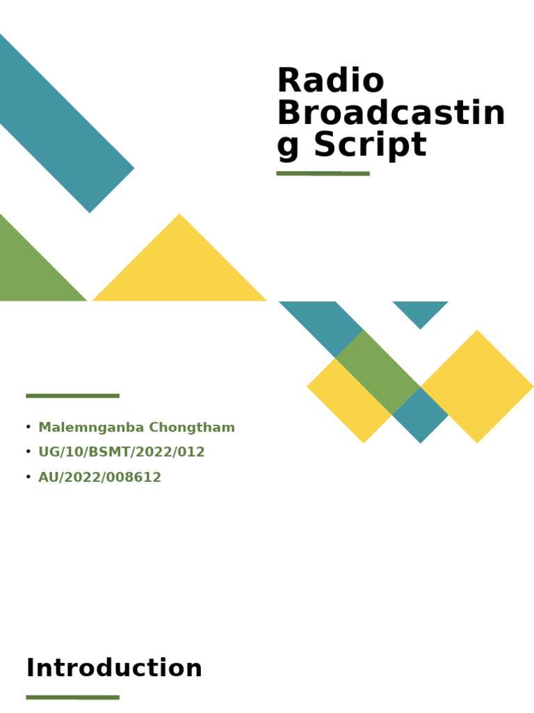 Radio Broadcasting Assignment | PDF